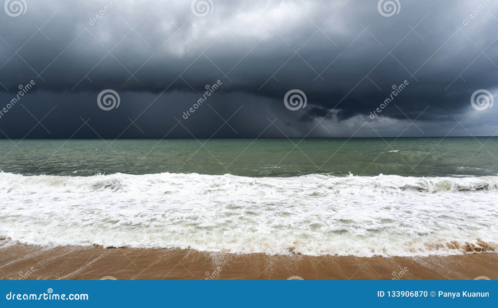 Storm Clouds Over Sea in Bad Weather Day Stock Photo - Image of ...