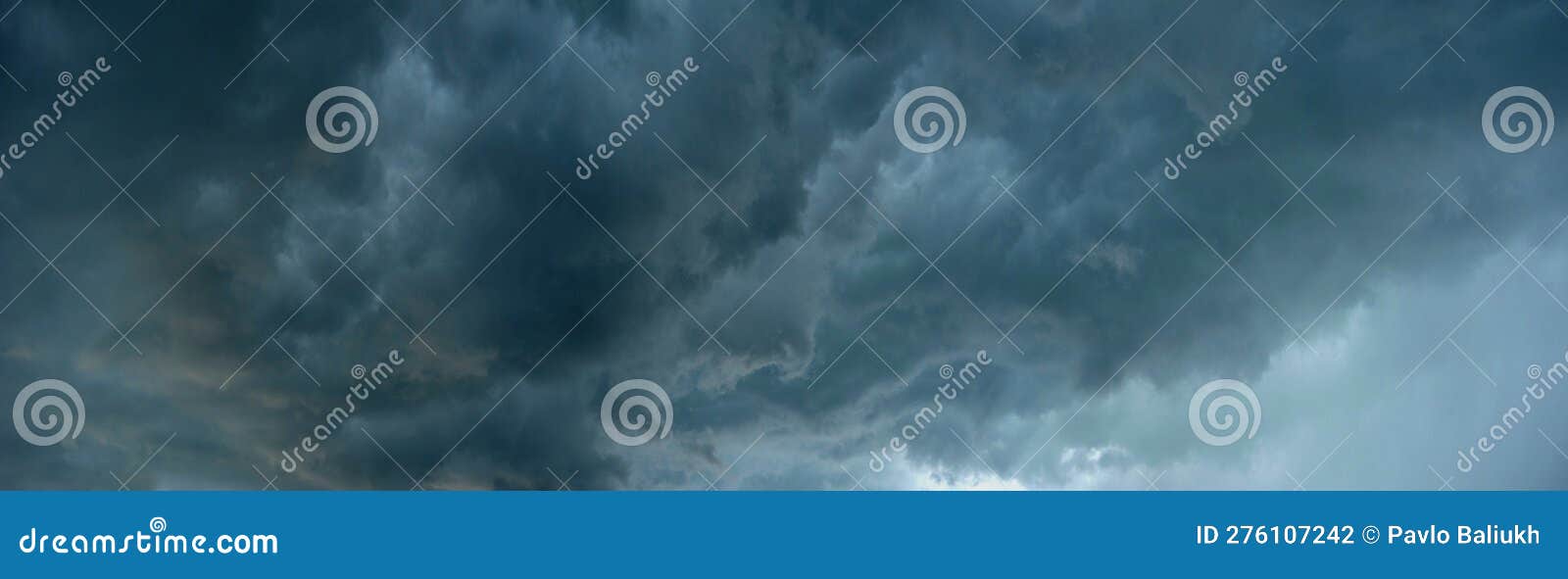 Storm Clouds, Panoramic Photo, Place for Text or Site Header Stock ...