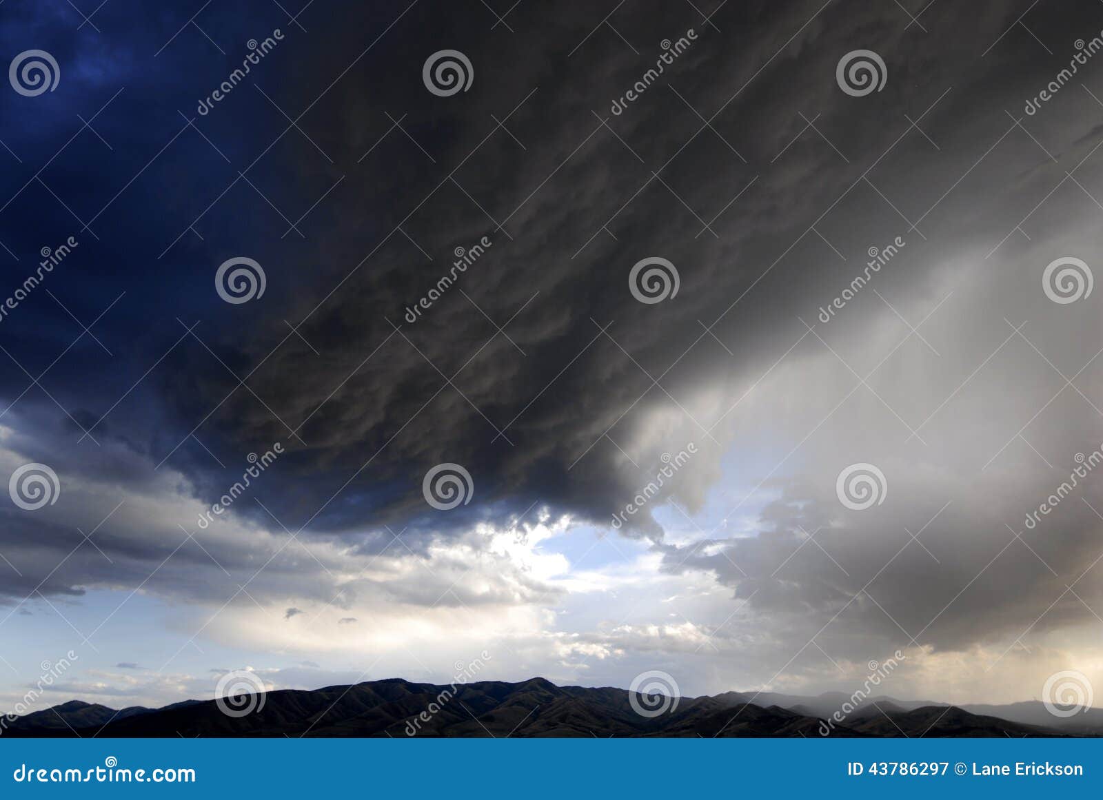 Storm Clouds Passing Over Mountain Range Stock Image - Image of high ...