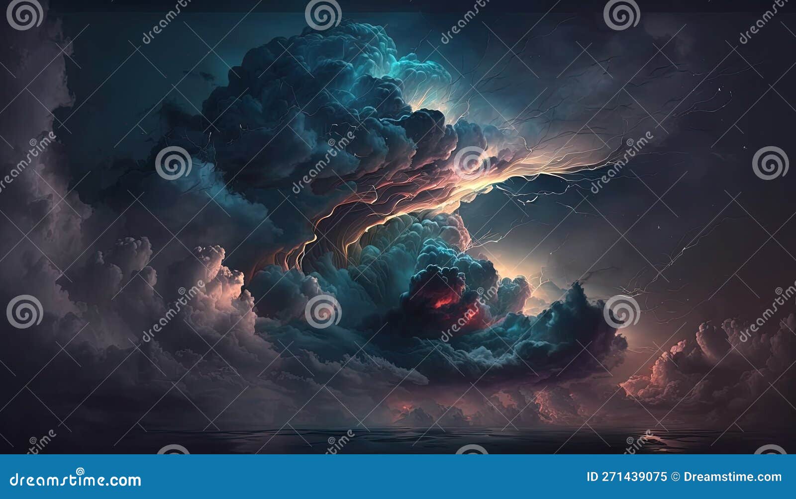 Storm Clouds, Perfect Storm, Tornado. Generative Ai Stock Illustration ...