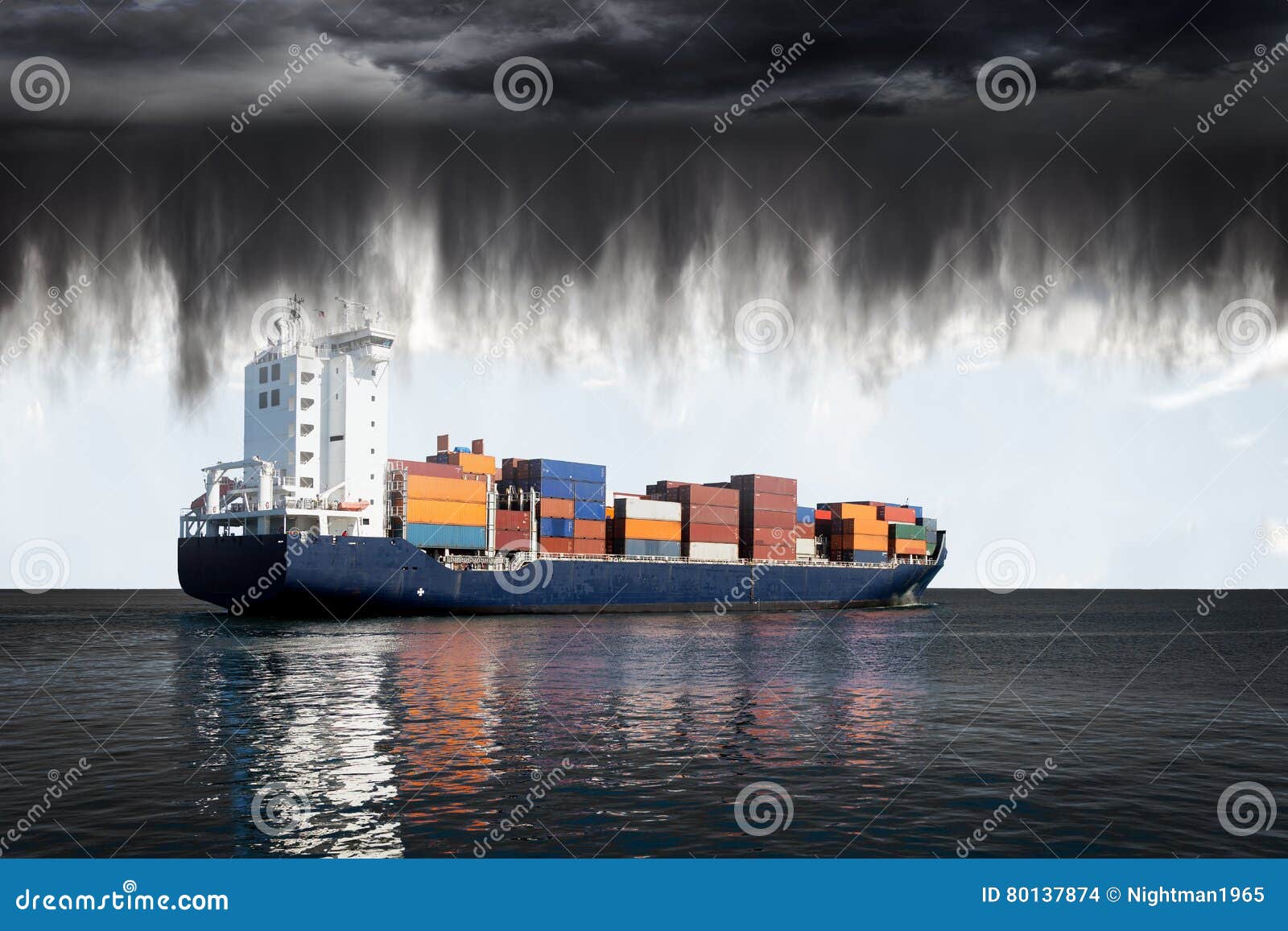 Storm clouds and rain stock photo. Image of landscape - 80137874