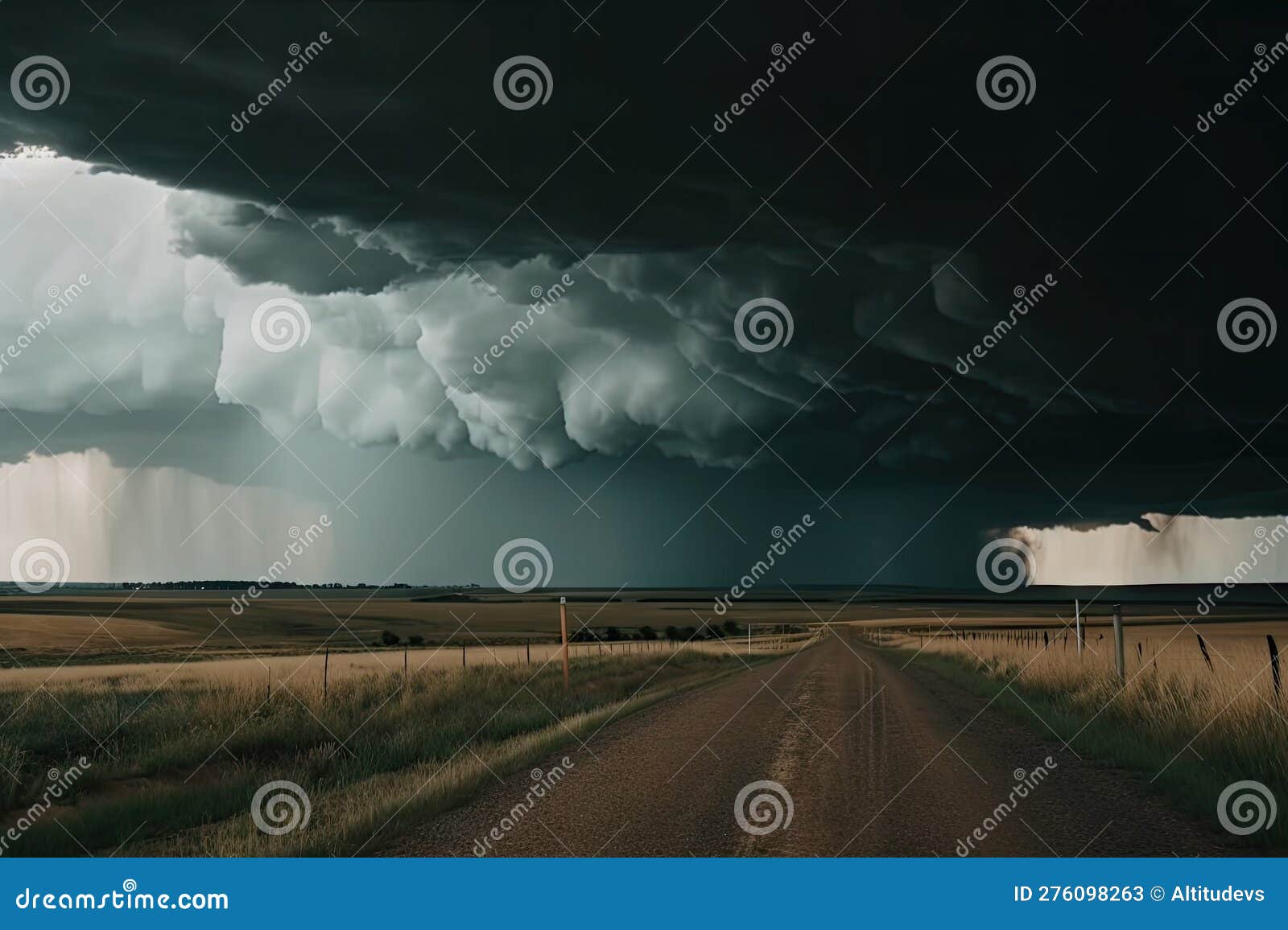 Storm Clouds Rolling in Over the Horizon, Signaling the Approach of a ...