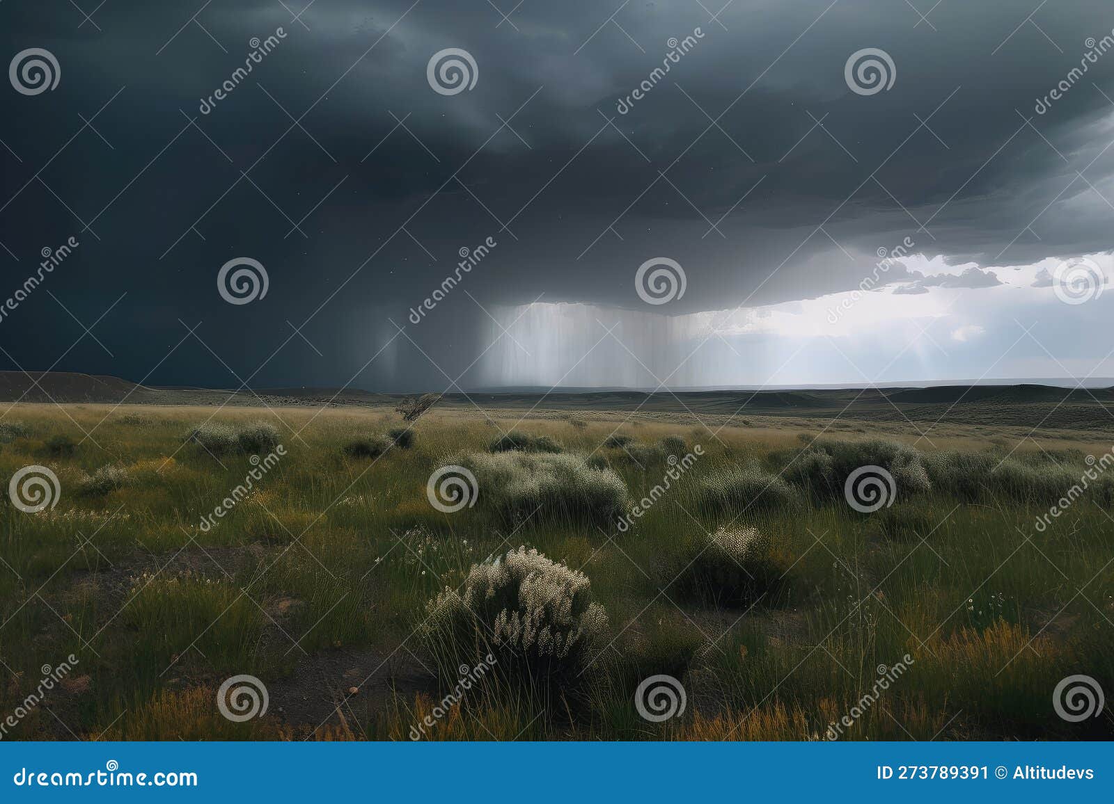 Storm Clouds Rolling in, with Rain and Hail Beginning To Fall Stock ...