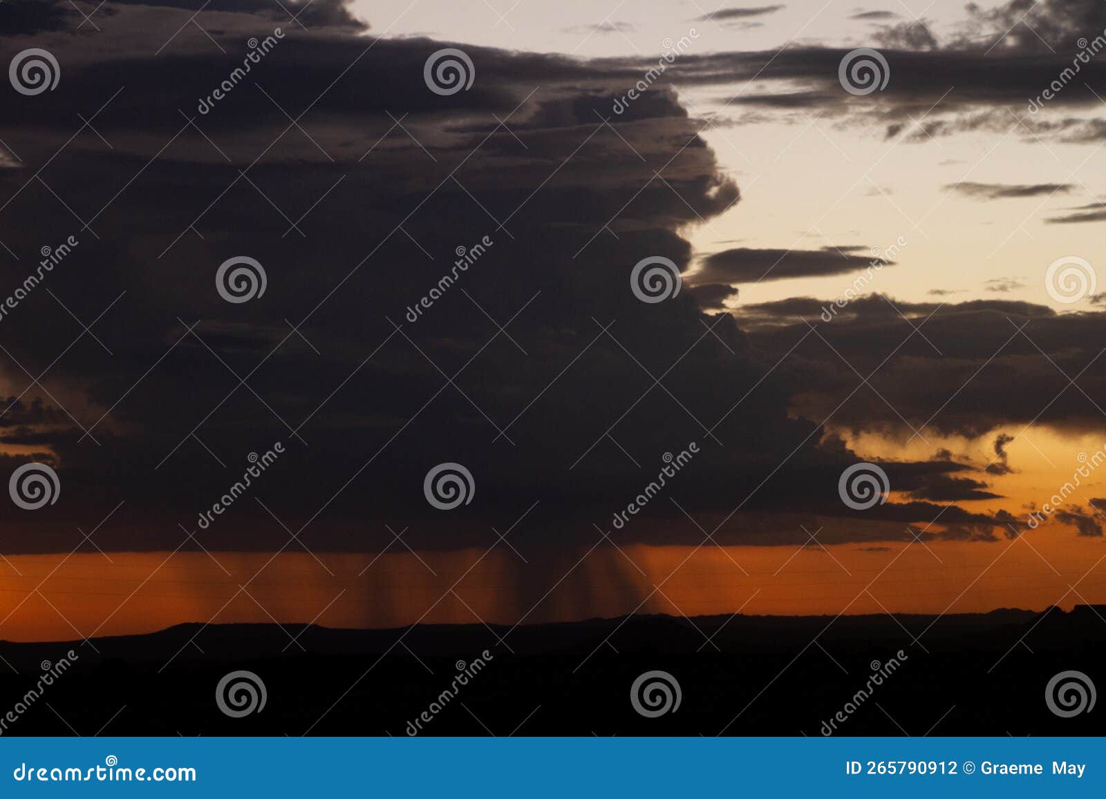 Storm Clouds at Sunset in Namibia Stock Photo - Image of silhouette ...