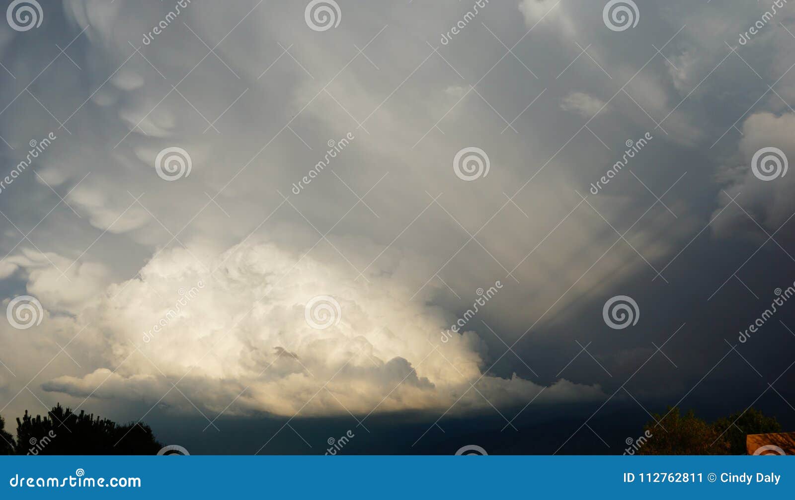 Storm Clouds with White Boiling Clouds Stock Image - Image of rain ...