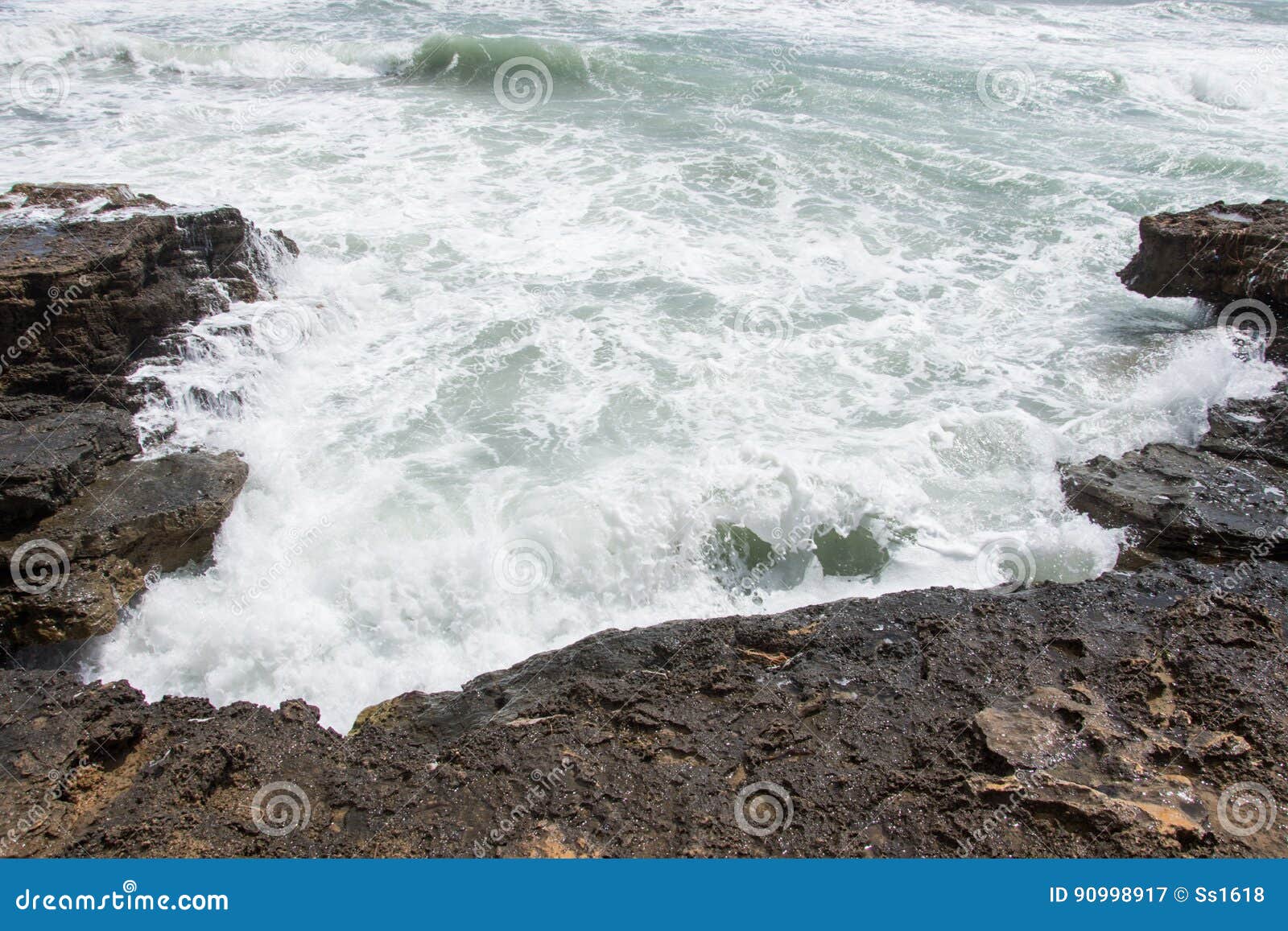 Storm Coast of the Mediterranean Sea of Spain Stock Image - Image of ...