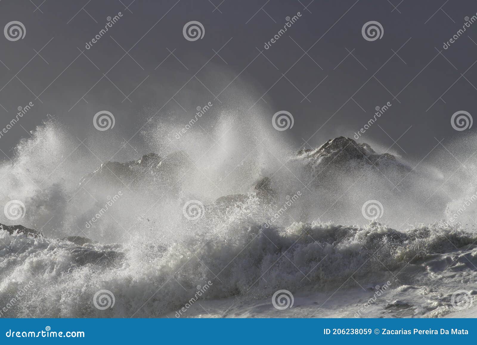 Storm on the coast stock image. Image of seascape, splashing - 206238059