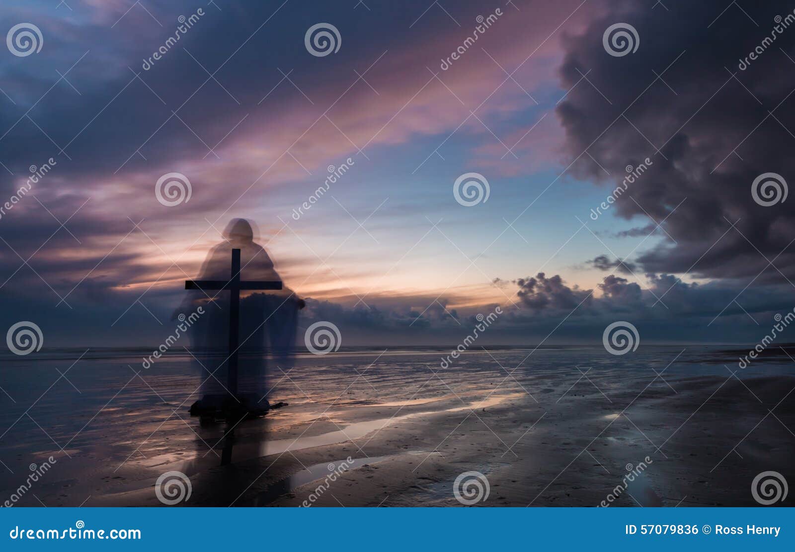 Storm Cross Jesus stock photo. Image of christ, storm - 57079836