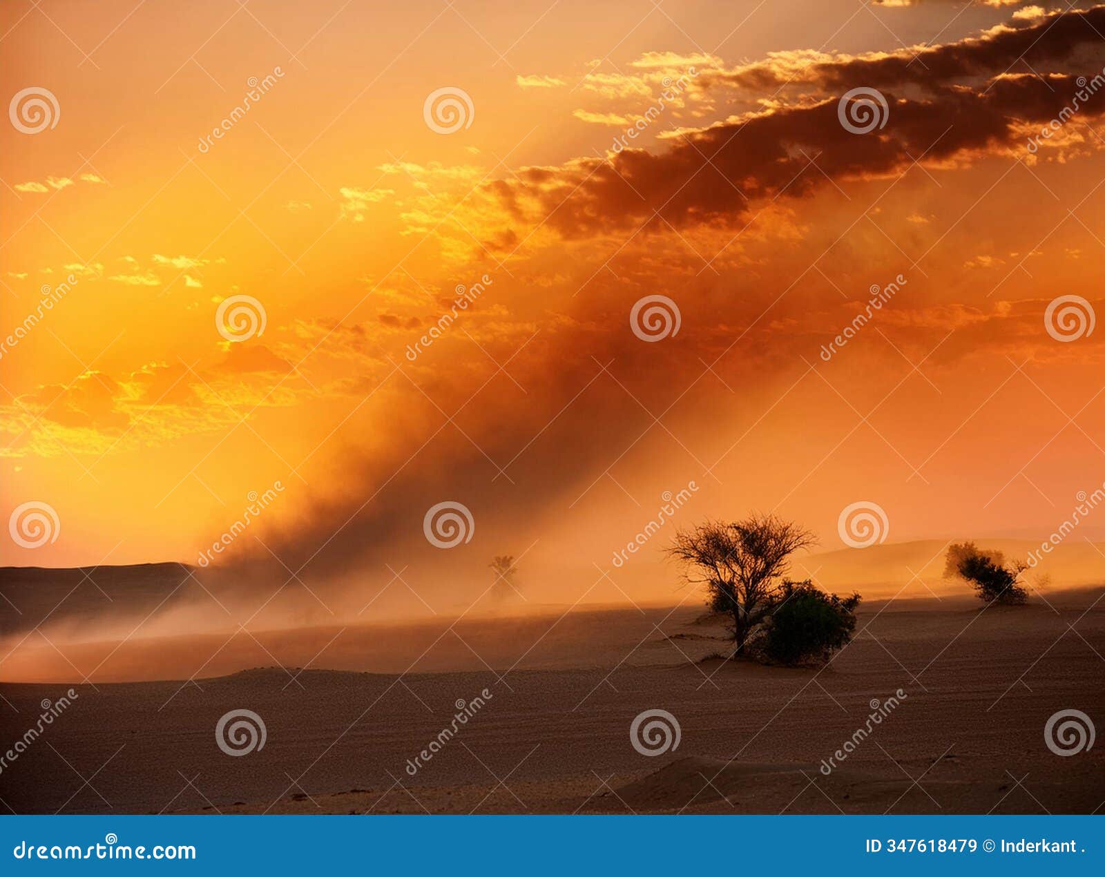 Storm Cyclone: Dramatic Contrast of Wind and Clear Sky Stock ...