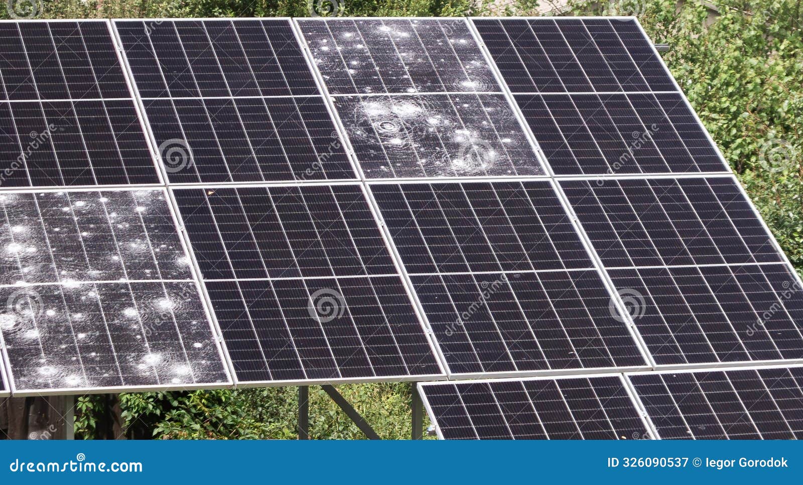 Storm-damaged Solar Panels in a Grid Showing Visible Damage Affecting ...