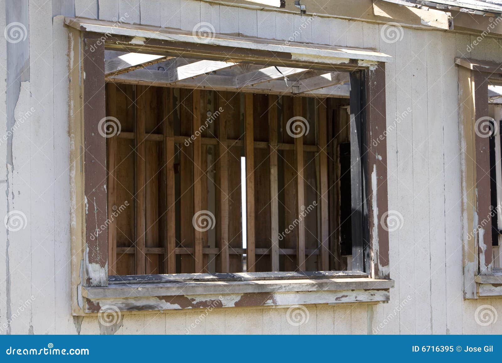 Storm Damaged Window stock image. Image of ruins, weather - 6716395