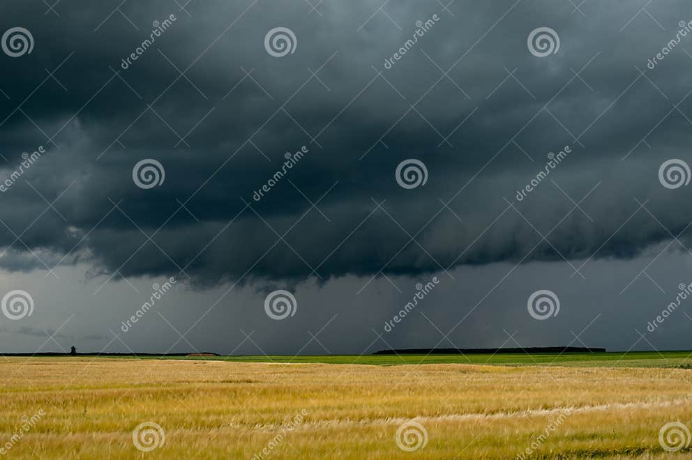 Storm Dark Clouds Over Field Stock Image - Image of land, cloud: 21541543