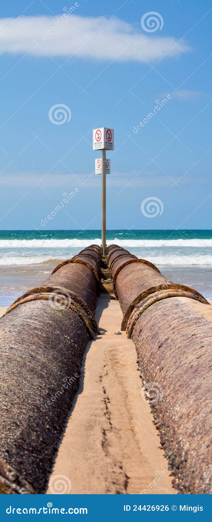 Storm Drain Pipes, Manly Beach Stock Photo - Image of pipes, manly ...