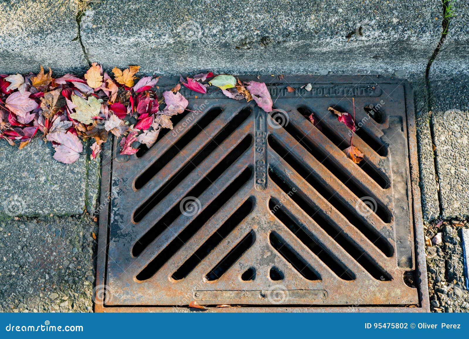 Storm Drain Cover On A Brick Road Stock Photography | CartoonDealer.com ...