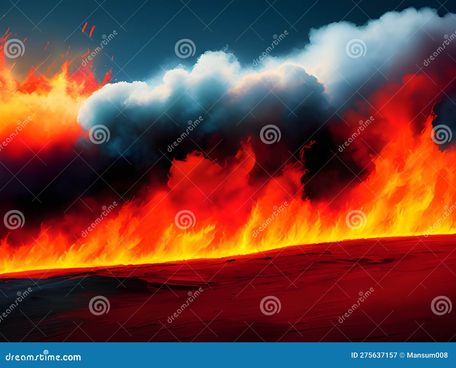 The Storm from the Fire,Ai Generated Stock Illustration - Illustration ...