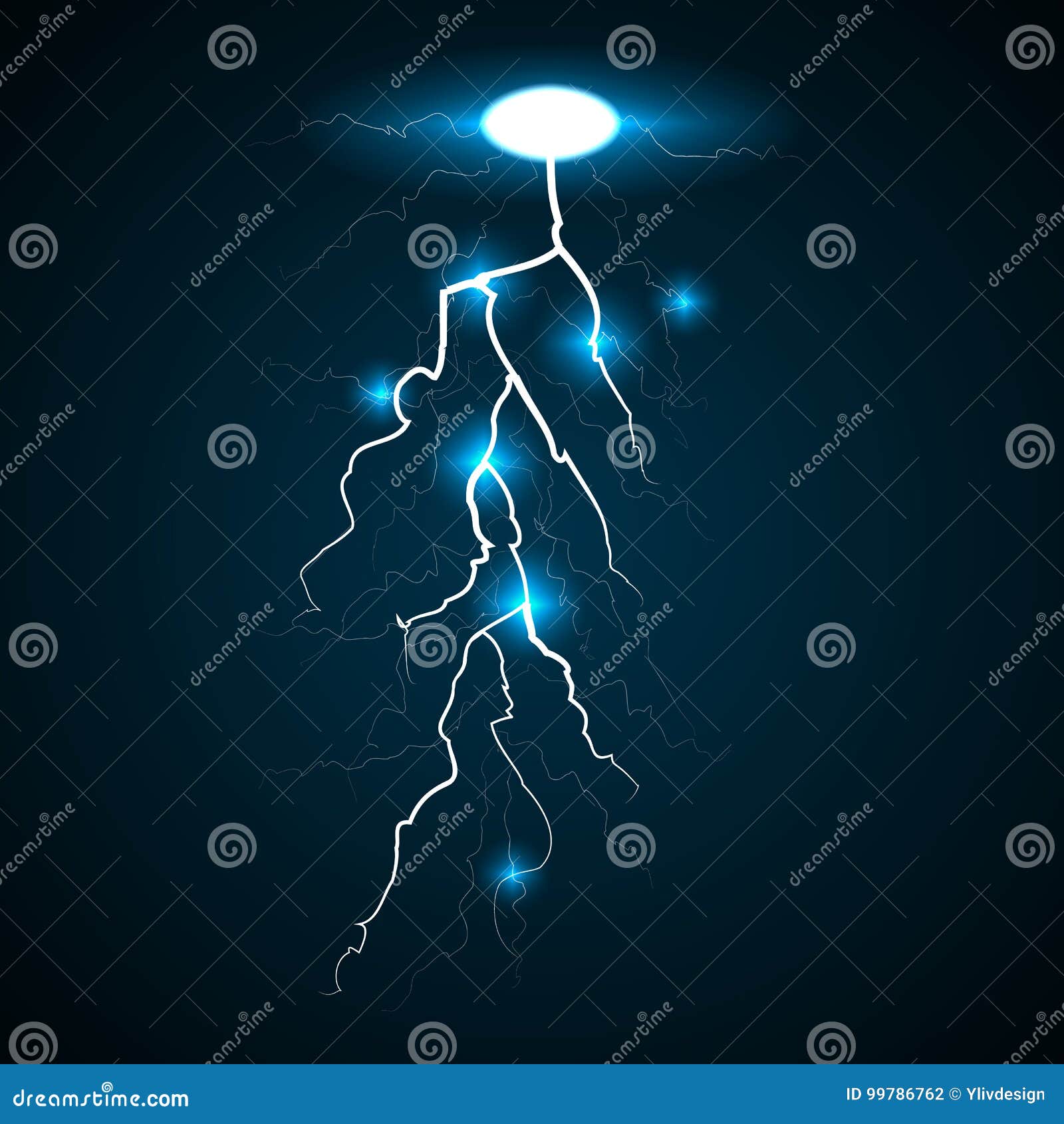 Storm Flash Thunderbolt Concept Background, Realistic Style Stock ...