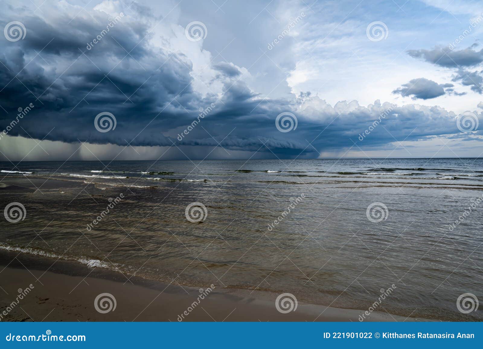 Storm Forming Over the Sea at the Beach Stock Photo - Image of canaries ...