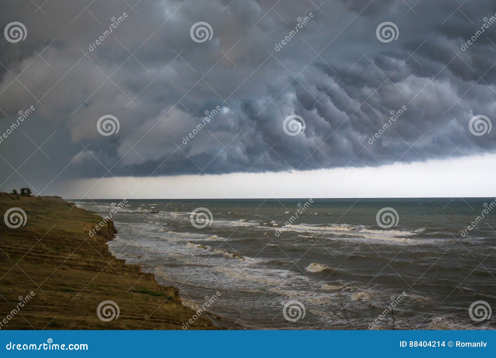 Storm front over water stock photo. Image of power, horizon - 88404214