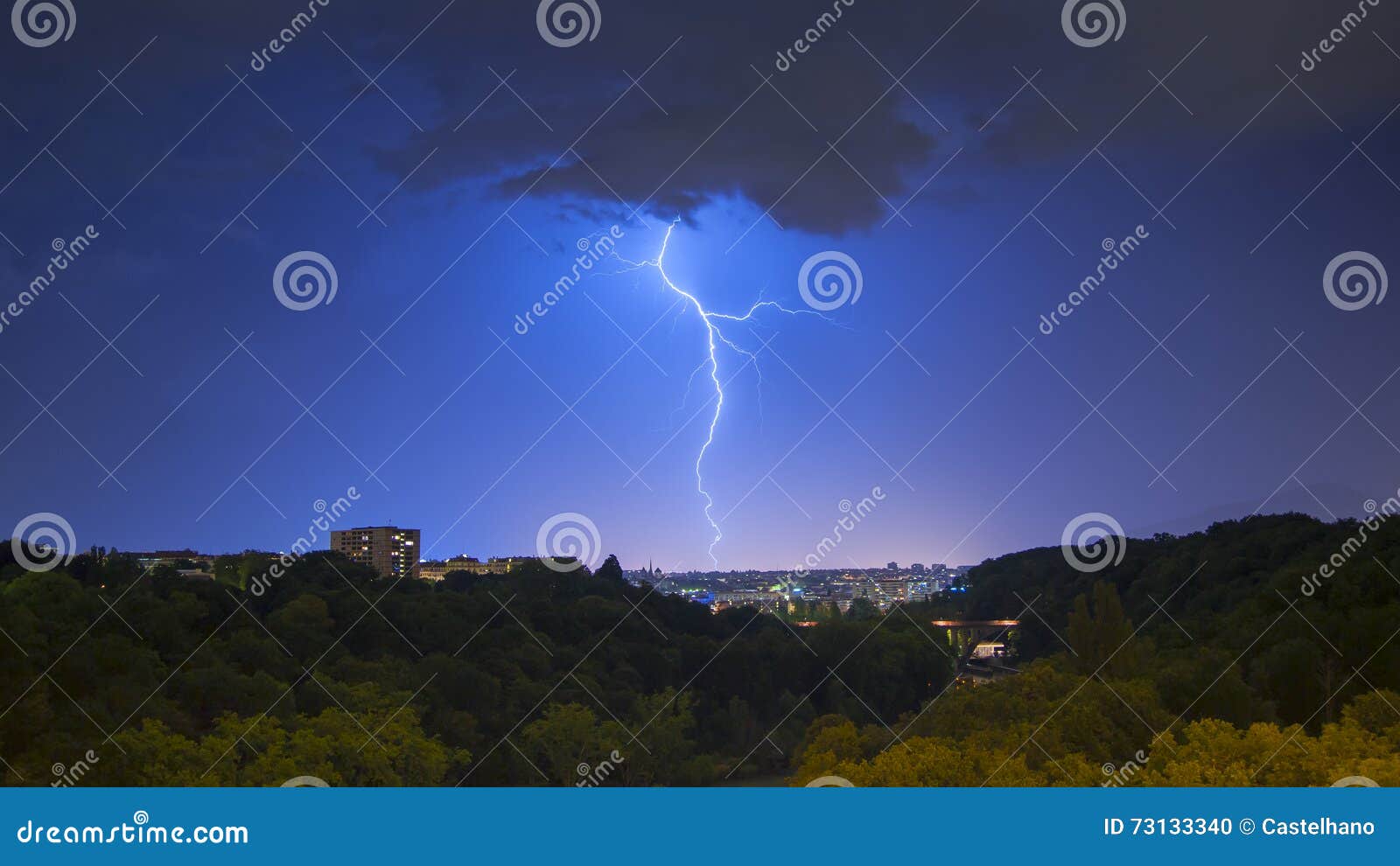 Storm on Geneva stock photo. Image of trees, clouds, storm - 73133340