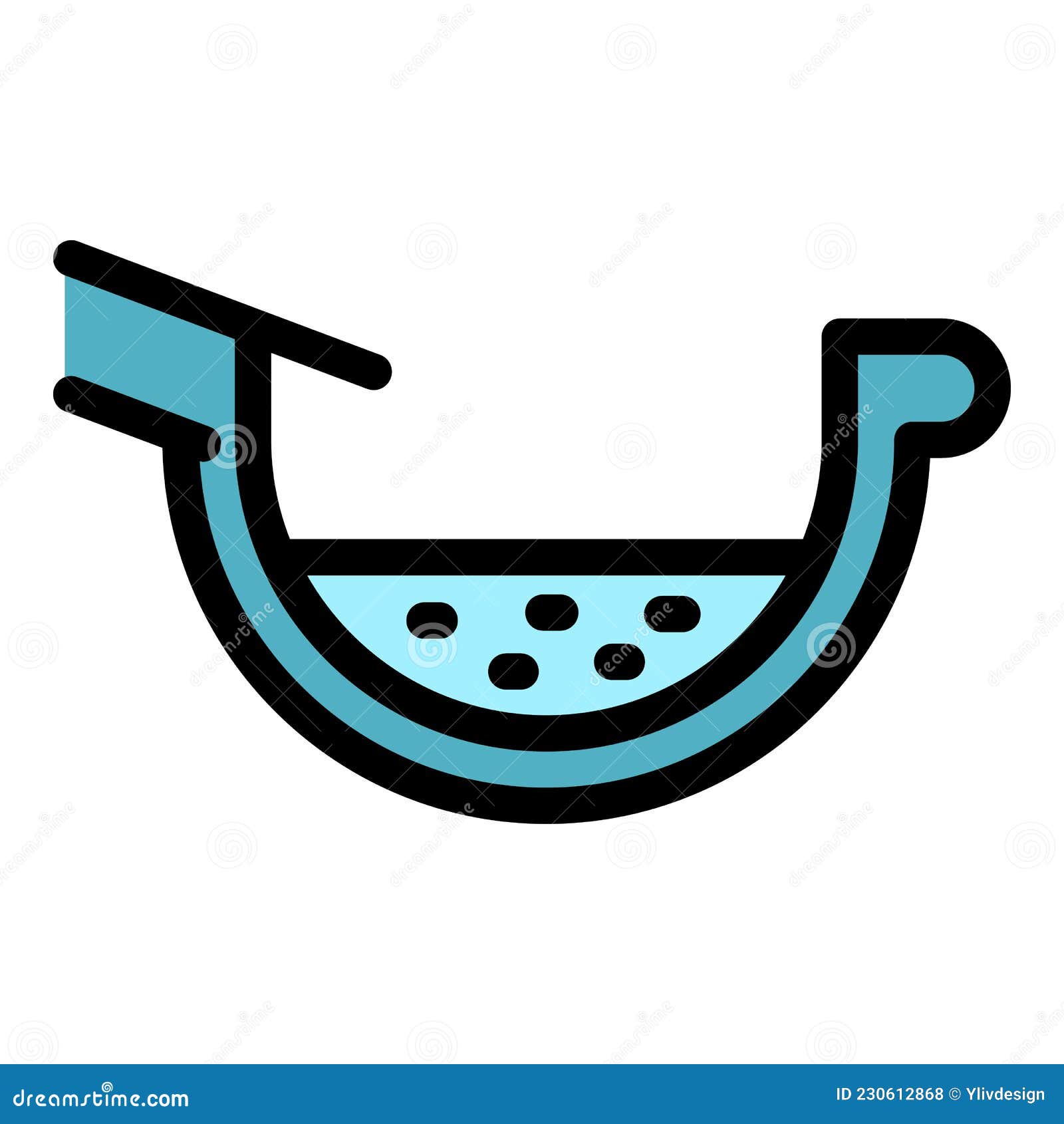 Storm Gutter Icon Color Outline Vector Stock Vector - Illustration of ...