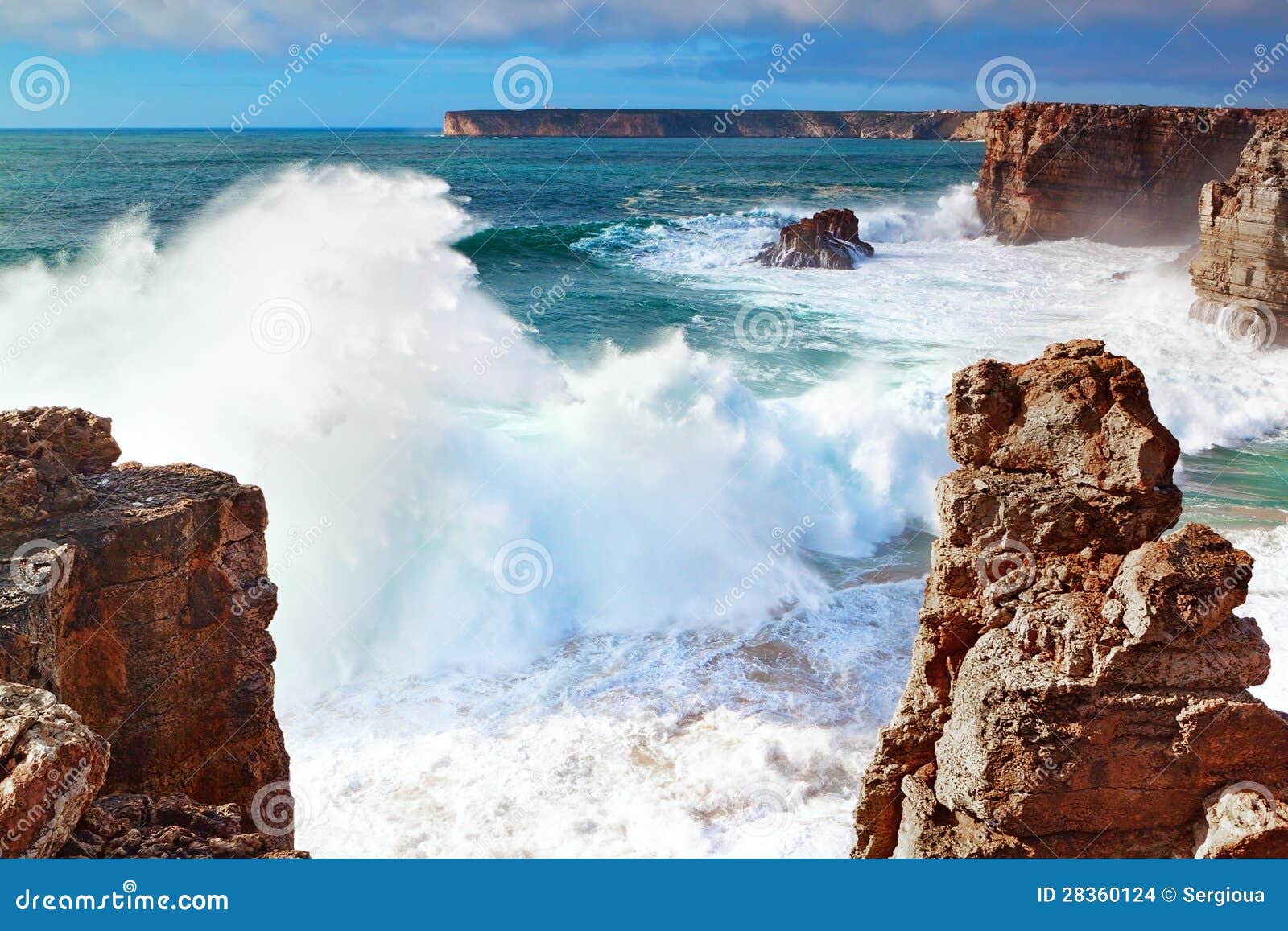 The Storm and High Waves in the Sea. Stock Photo - Image of splash ...