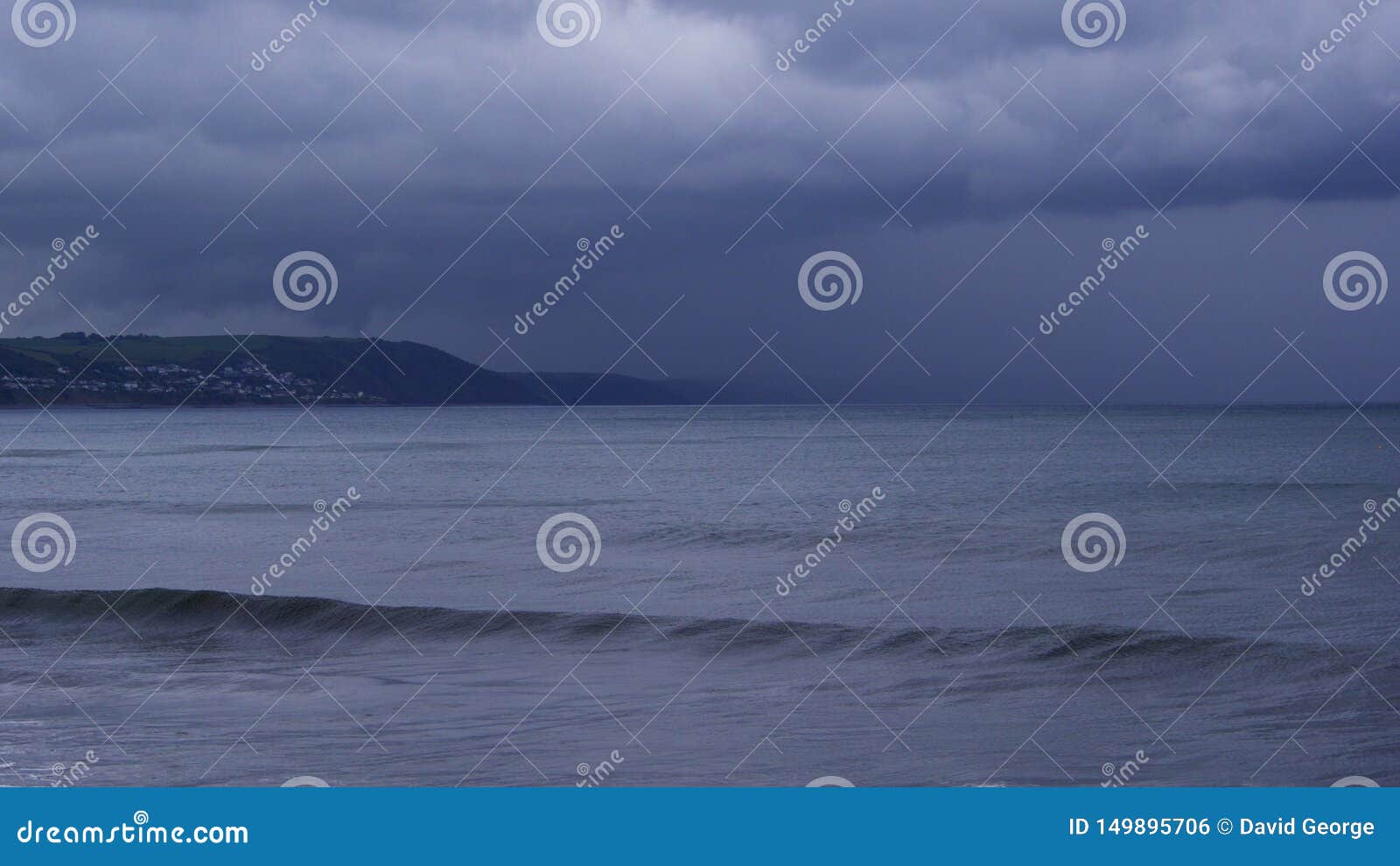 Storm on the Horizon Over the Ocean Stock Photo - Image of edge, dark ...