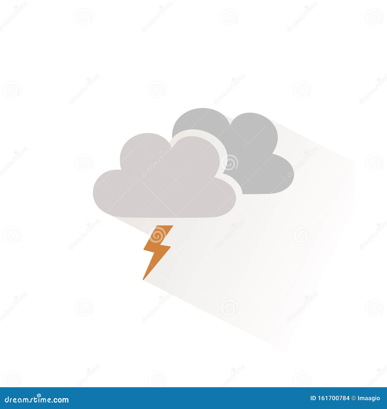 Storm Icon with Shadow. Flat Vector Illustration Stock Vector ...
