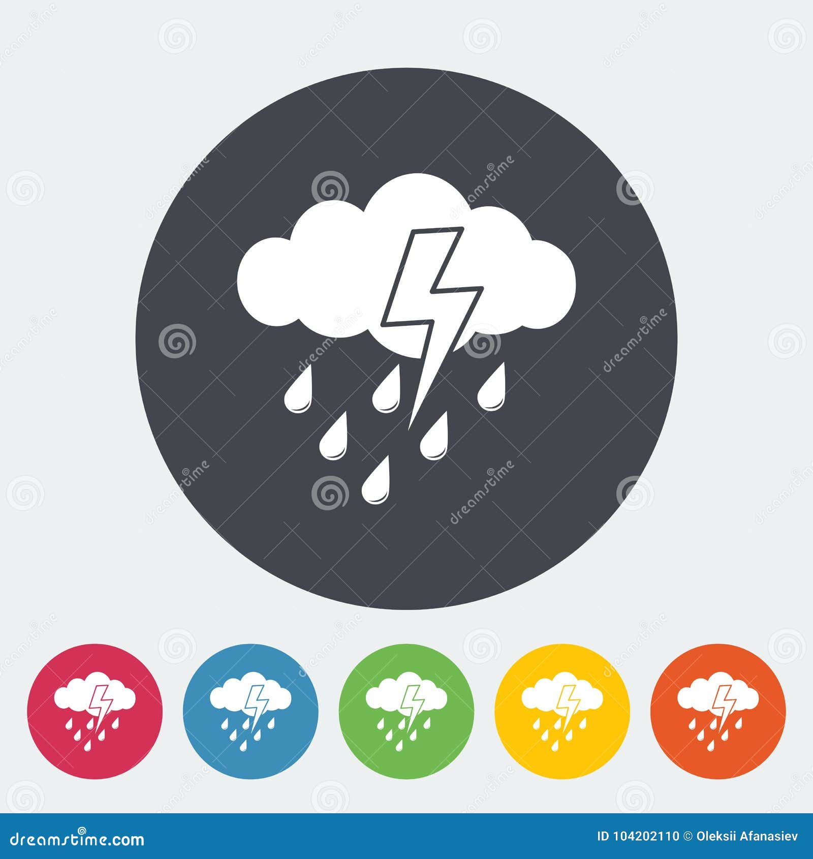 Storm icon stock vector. Illustration of symbol, grey - 104202110