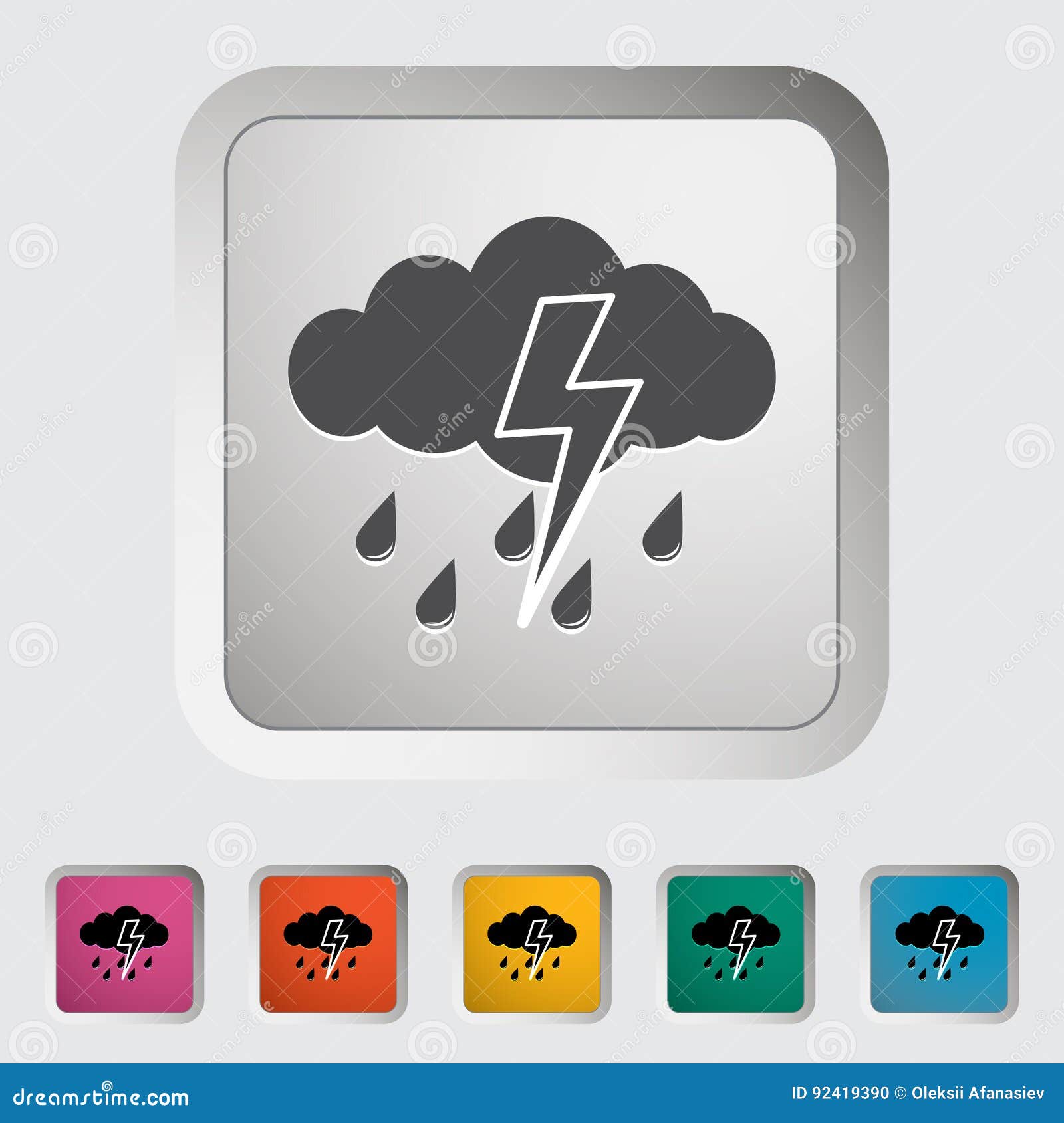 Storm icon. stock vector. Illustration of blue, season - 92419390