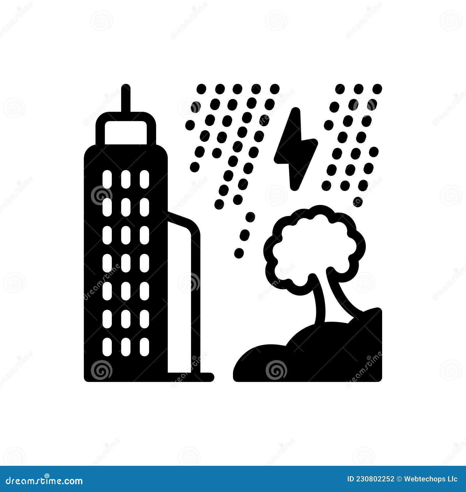 Black Solid Icon for Storm, Toofan and Tempest Stock Vector ...