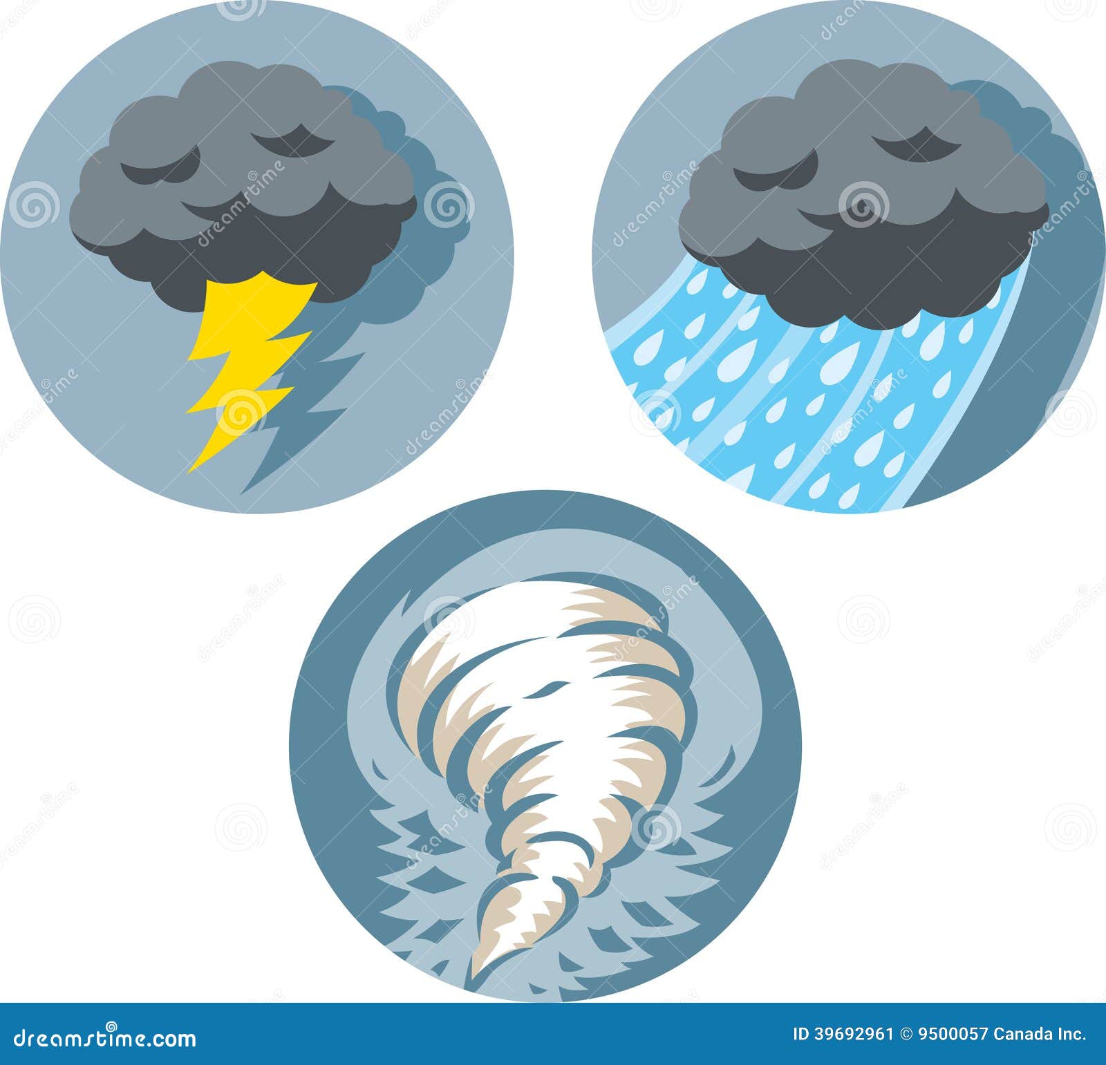 Storm icons stock vector. Illustration of angry, head - 39692961
