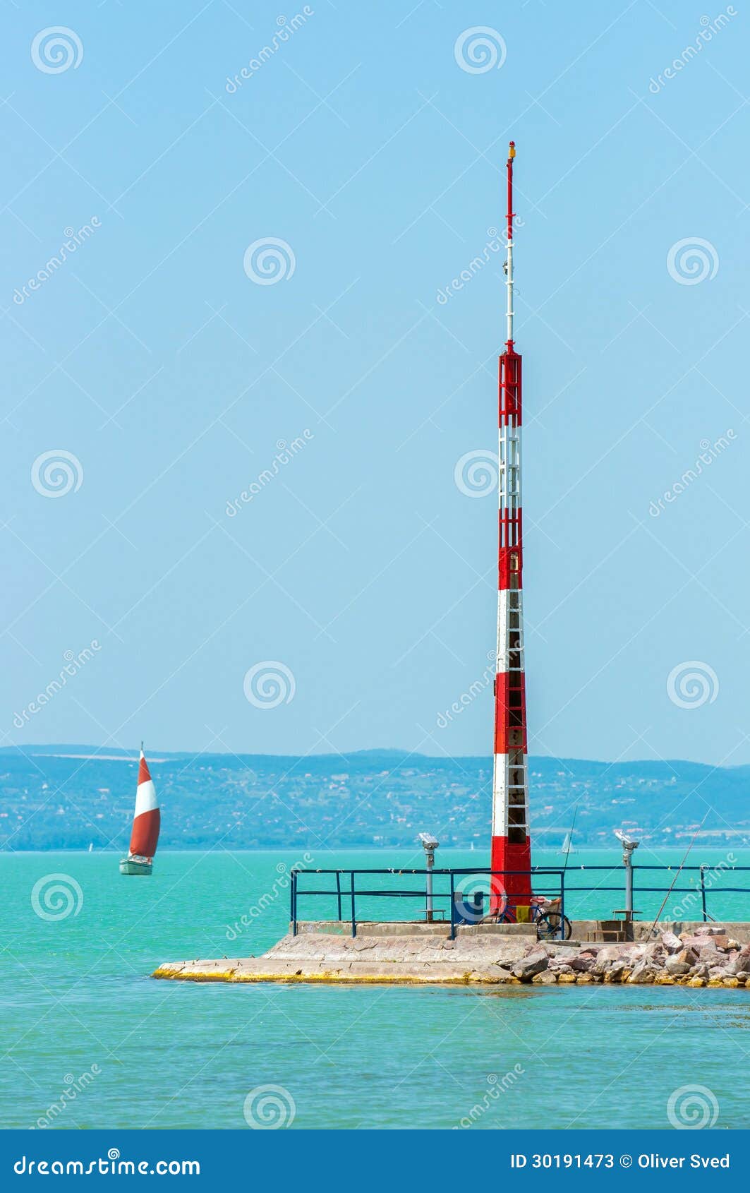 Storm Indicator on the Shores of a Sea Stock Image - Image of sailboat ...