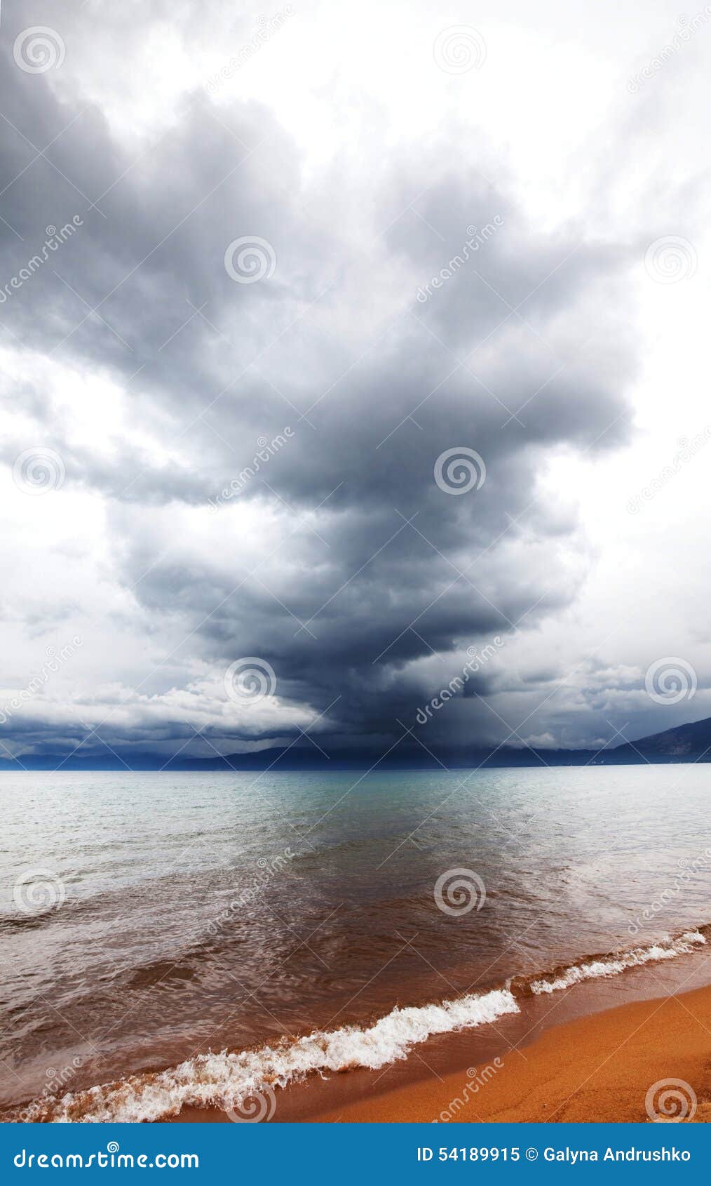 Storm on lake stock image. Image of autumn, water, tahoe - 54189915