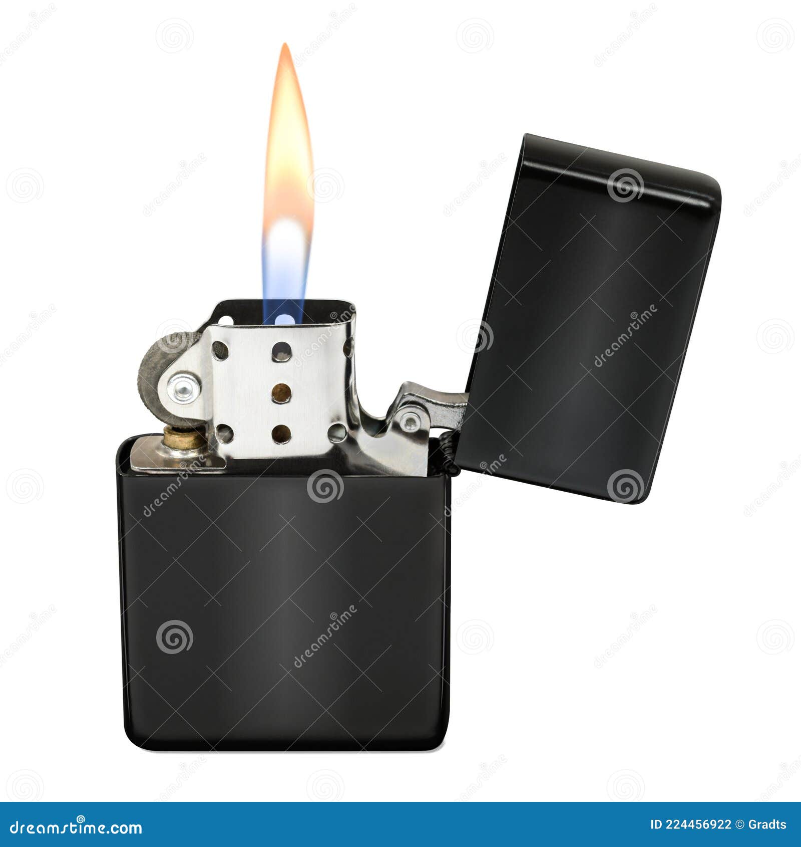 Storm Lighter with Fuel Flame Stock Photo - Image of fire, flint: 224456922