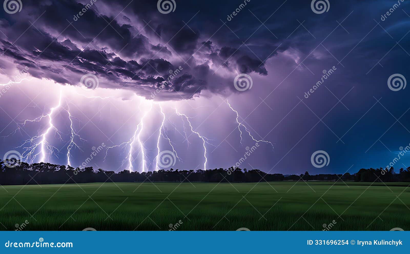 Storm with Lightning. Concept of Environmental Protection and Natural ...