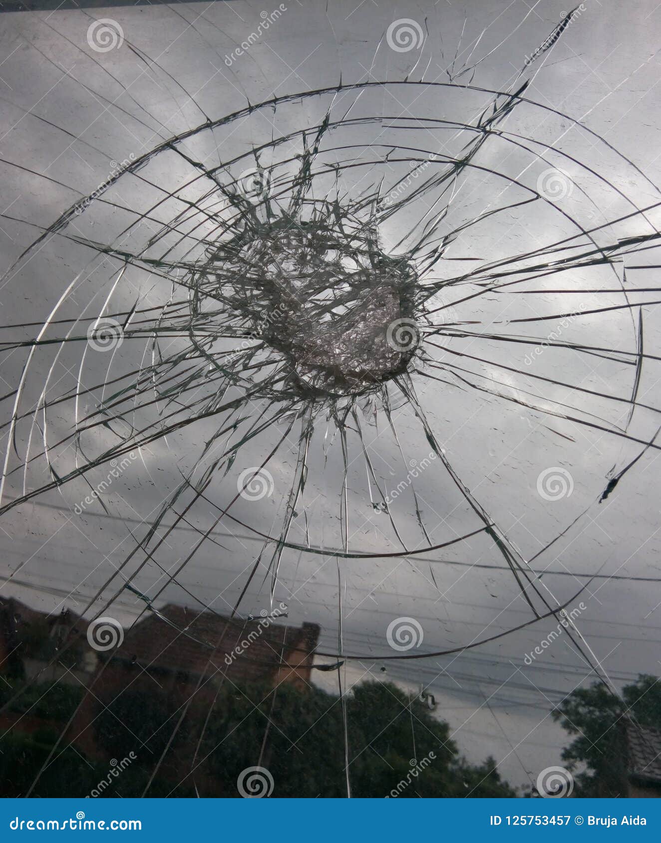 Storm Looking through a Broken Window Stock Image - Image of broken ...