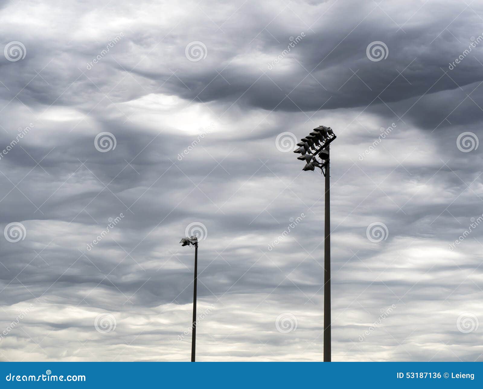 Storm Moving in a Baseball Field Stock Photo - Image of wind, football ...