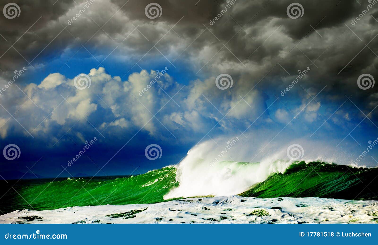 Storm in ocean stock photo. Image of seascape, blue, tsunami - 17781518