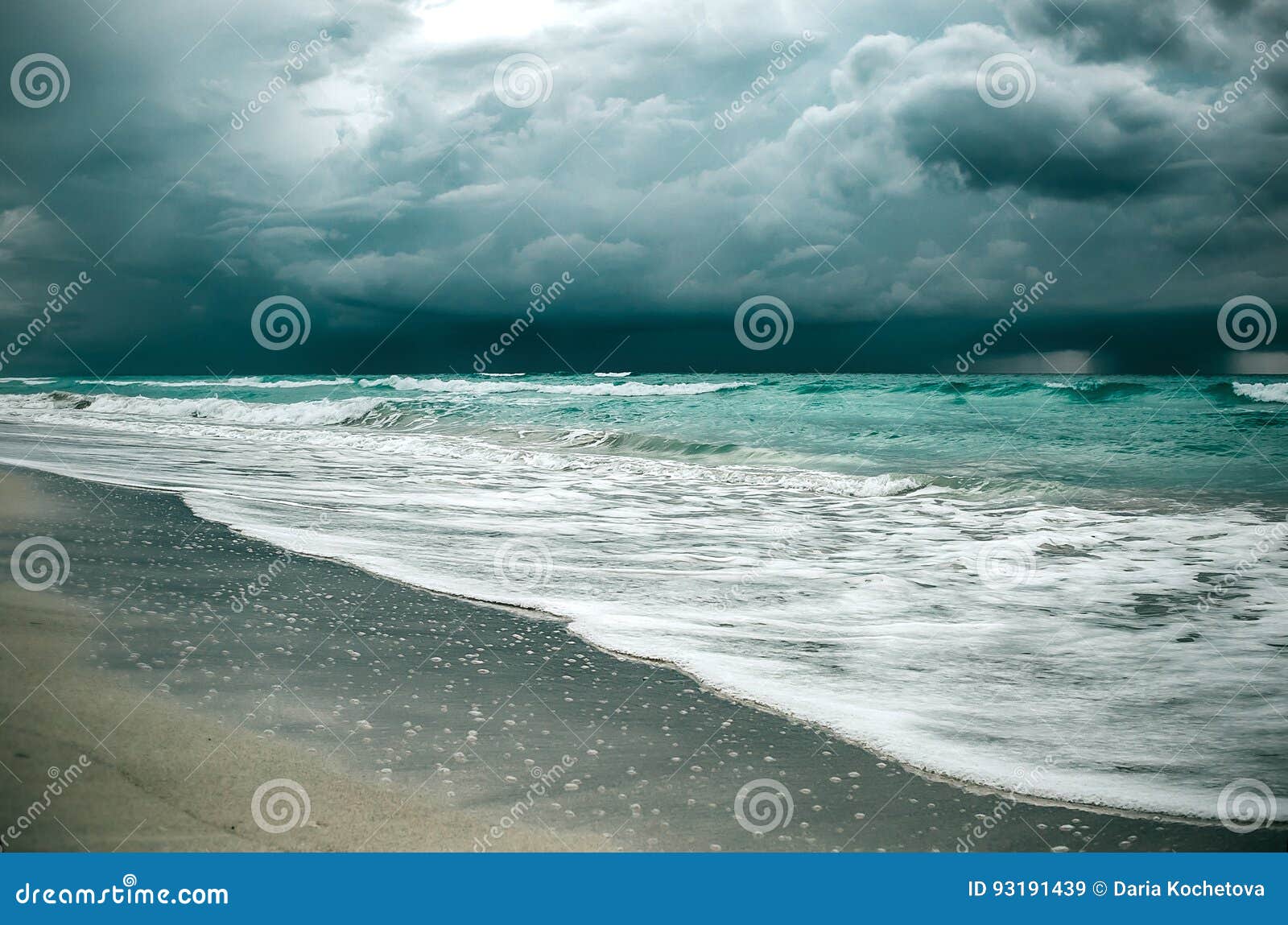 Storm in ocean stock image. Image of danger, shore, motion - 93191439