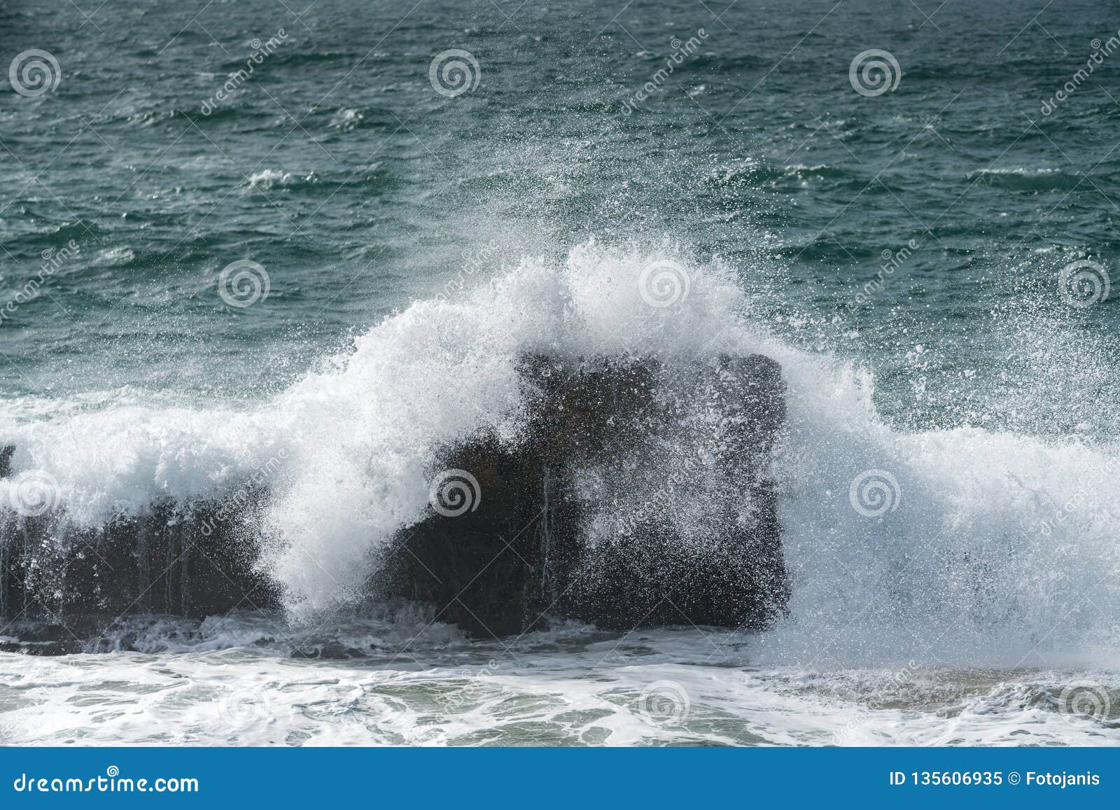 Storm at the ocean side stock image. Image of coast - 135606935