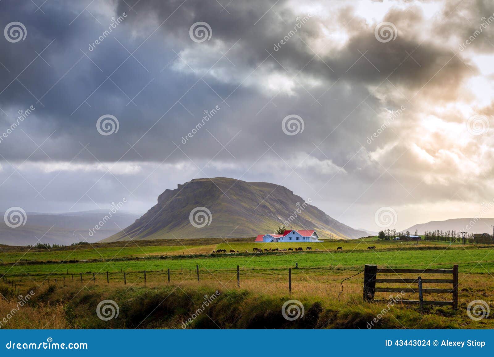 Storm over farm stock photo. Image of beautiful, scenic - 43443024