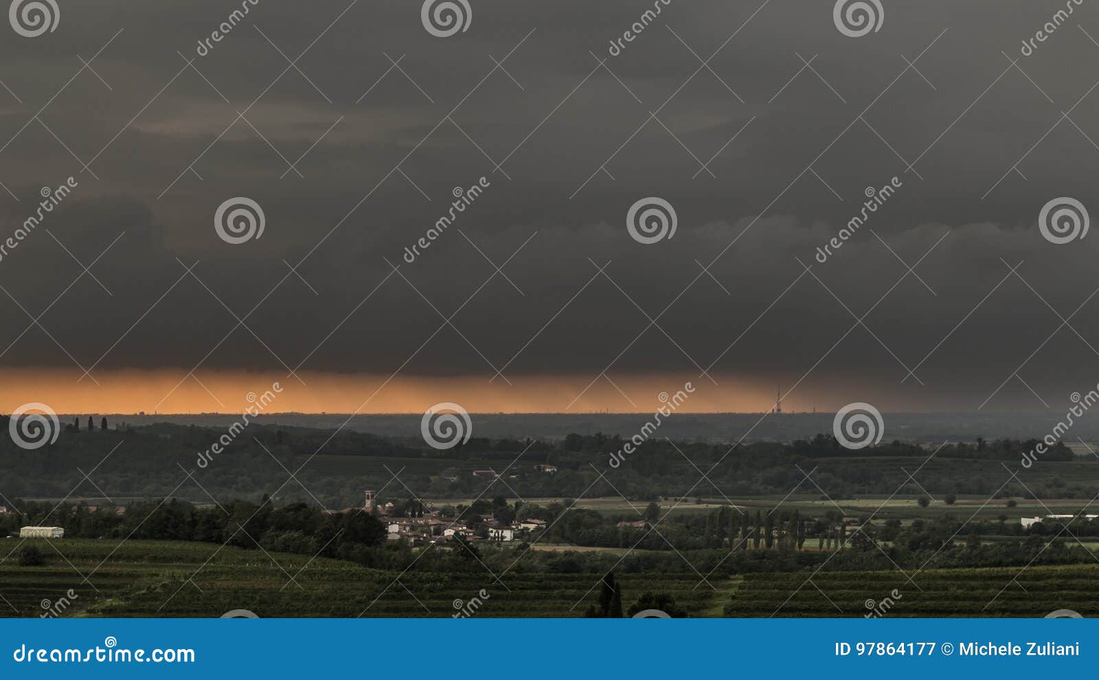 Storm over the fields stock image. Image of land, beautiful - 97864177