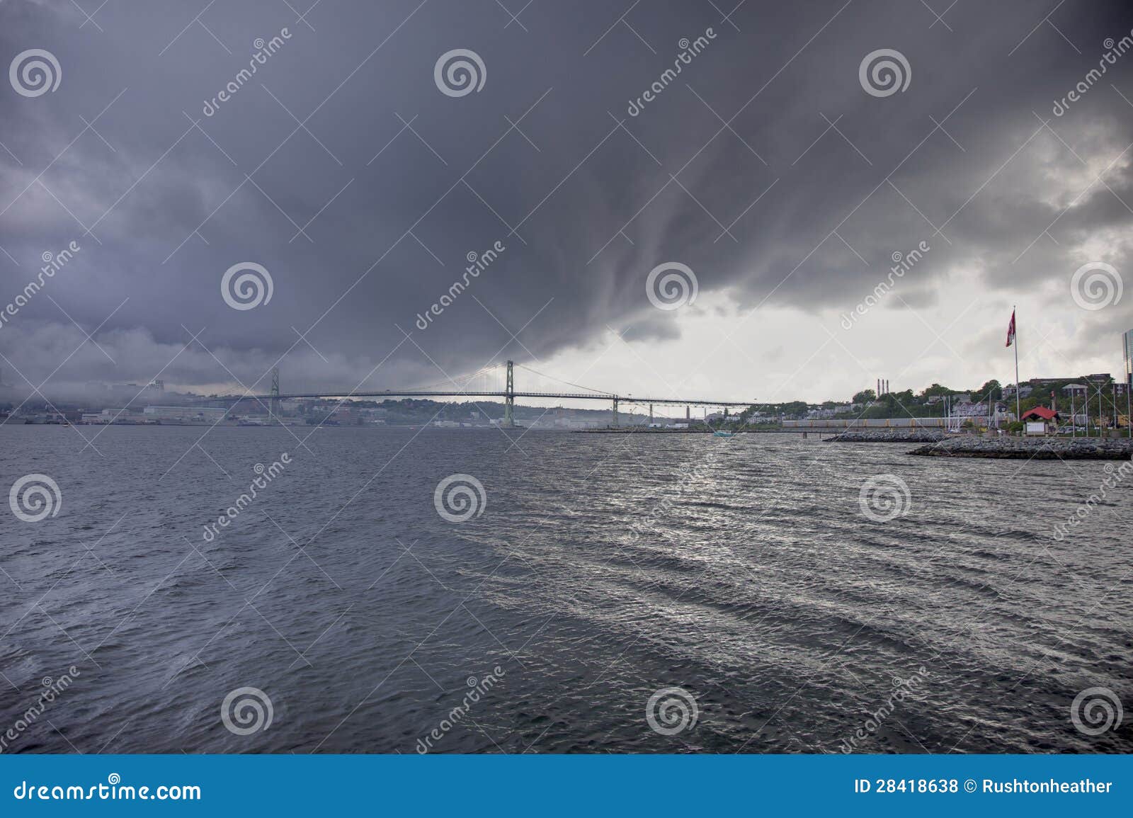 Storm over harbour bridge stock photo. Image of scotia - 28418638