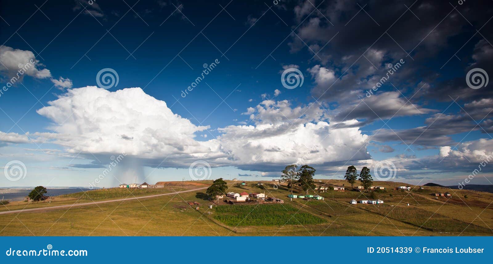 Storm over rural village stock image. Image of season - 20514339