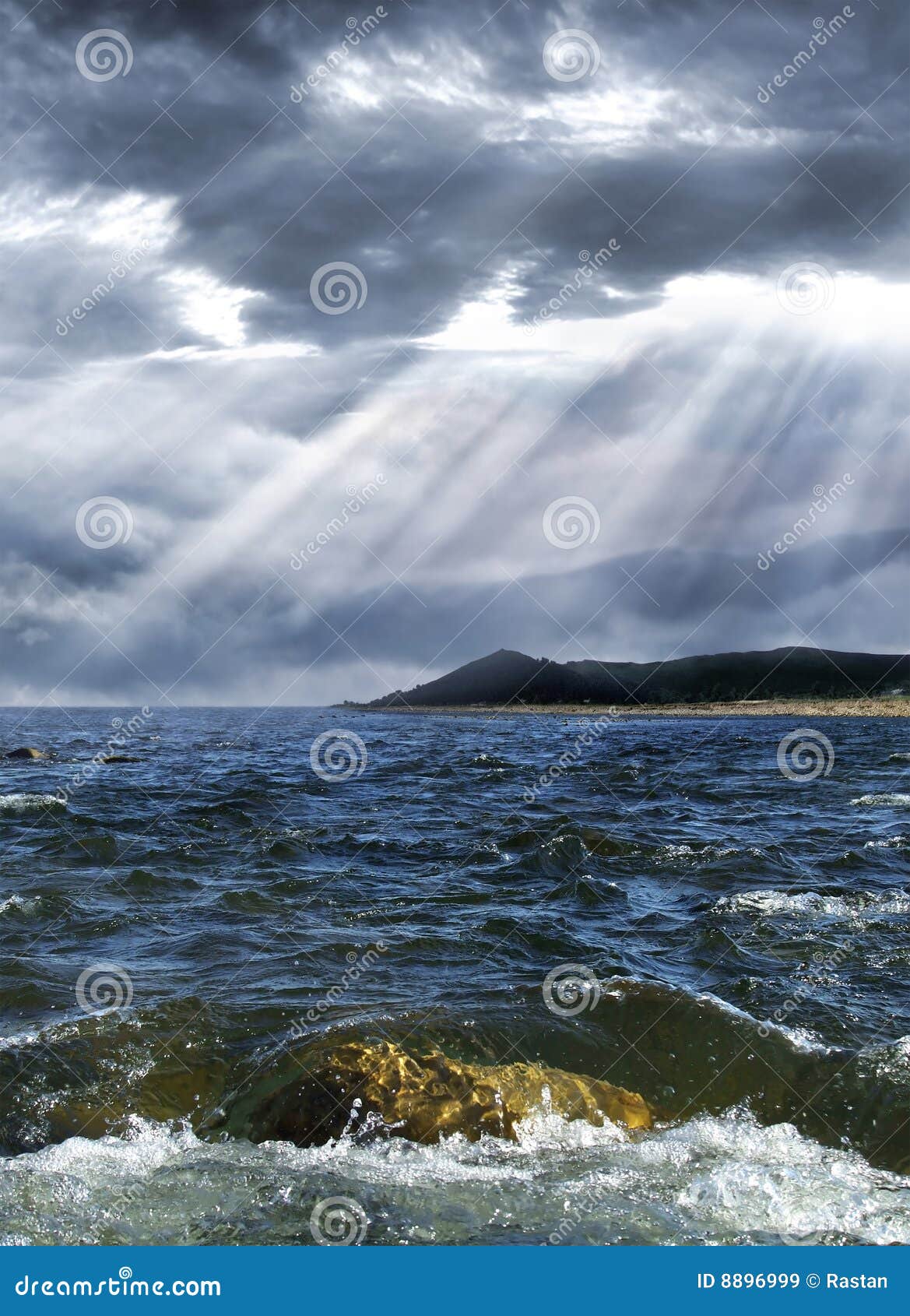 Storm over the sea stock image. Image of gale, coast, mountain - 8896999