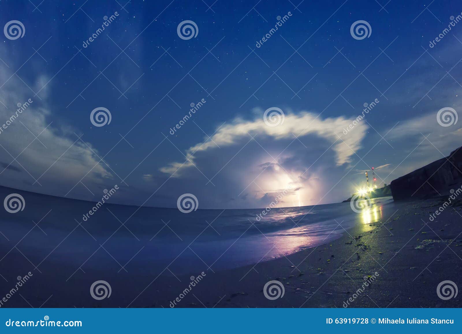 Storm over the sea stock photo. Image of storm, stormy - 63919728