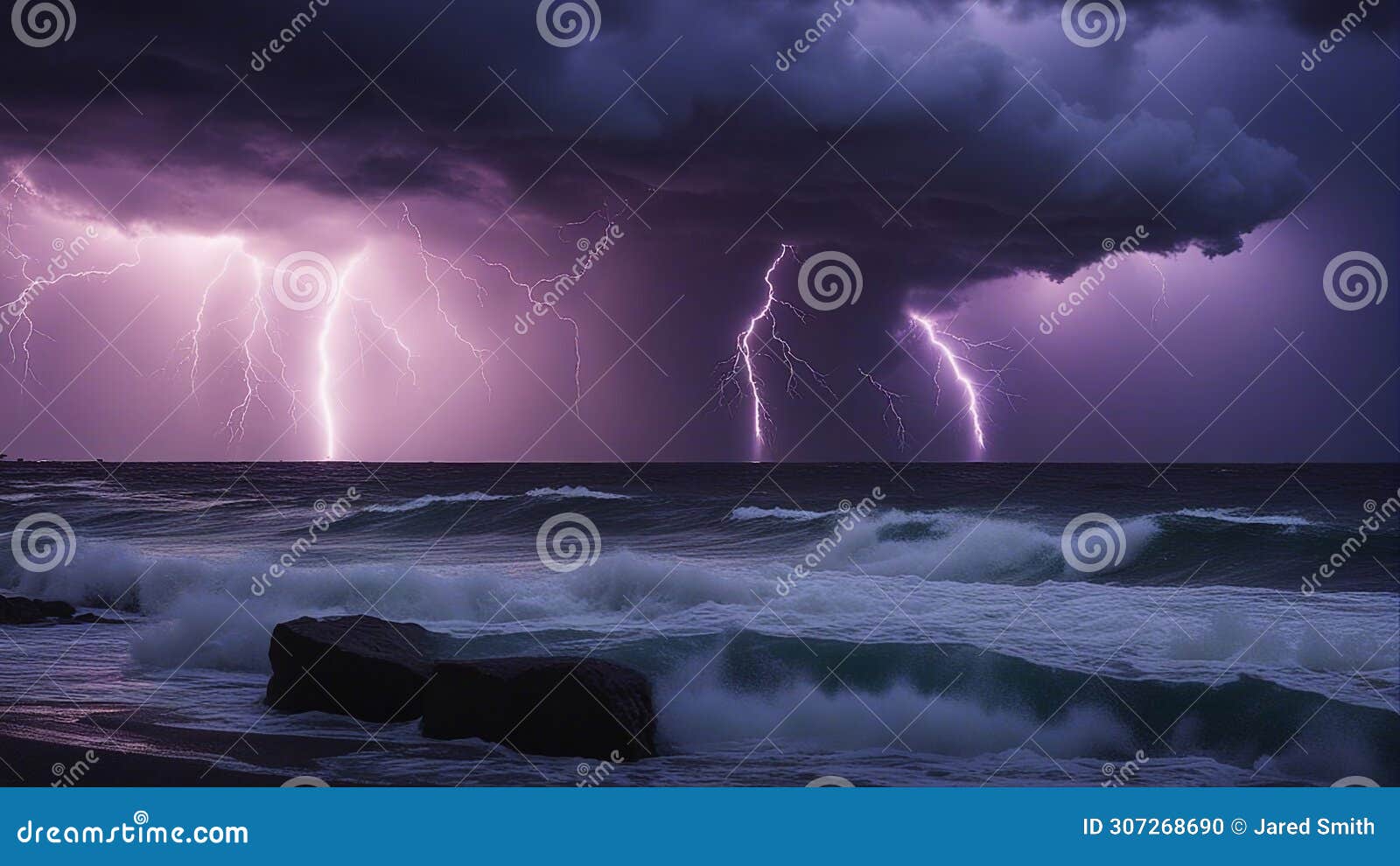 Storm Over the Sea a Powerful and Destructive Tornado Over the Sea ...