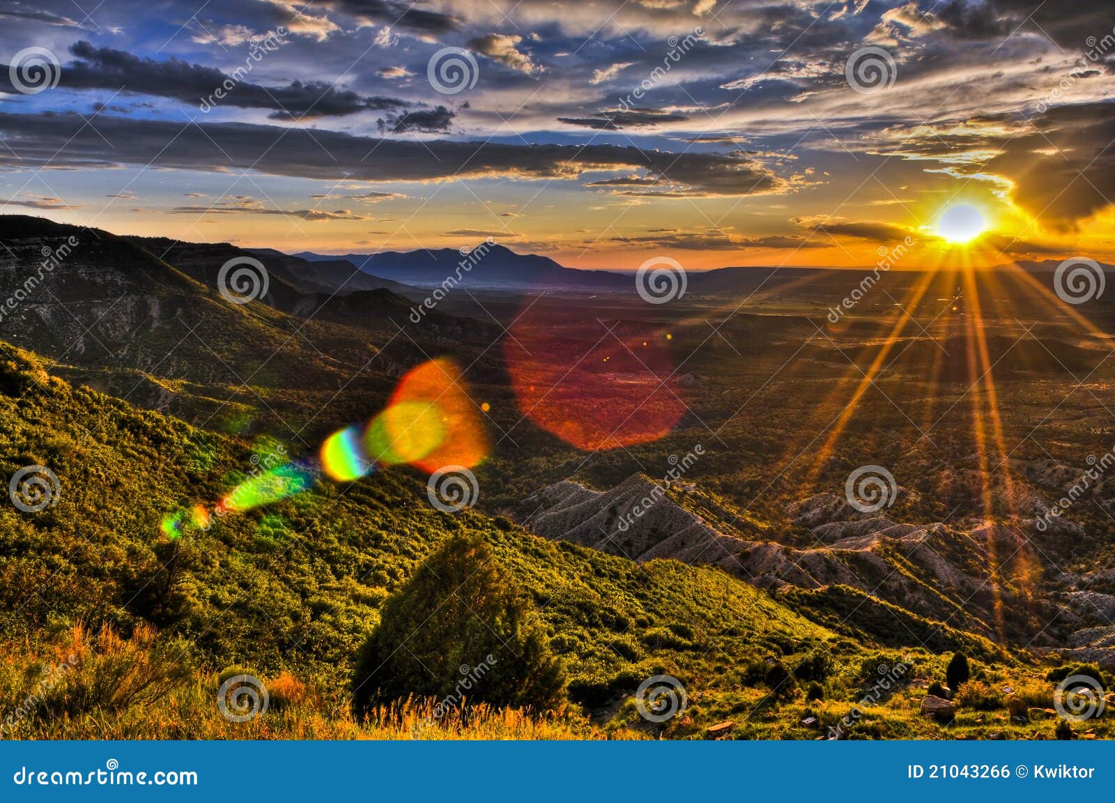 Storm over the Valley stock photo. Image of sunset, dramatic - 21043266