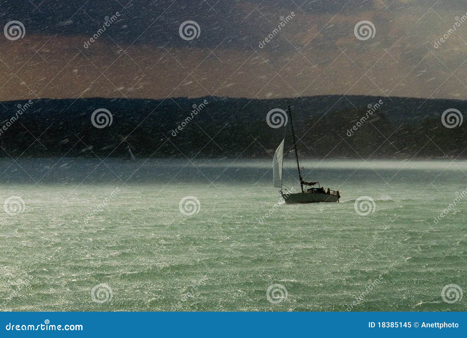 Storm, rain and sailboat stock image. Image of face, adventurous - 18385145