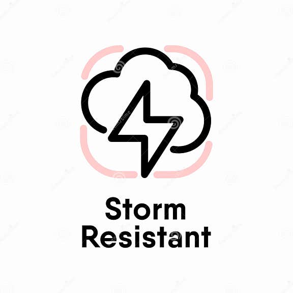 Storm Resistant Information Sign Stock Illustration - Illustration of ...